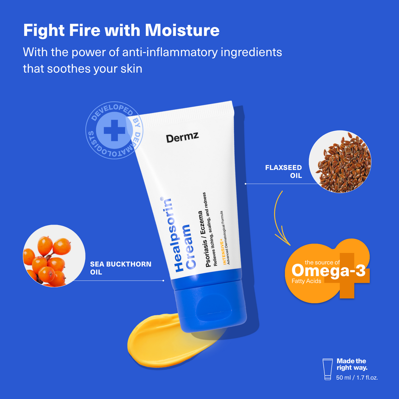 Healpsorin Cream for Psoriasis, Eczema and Dry Skin Symptoms 50ml