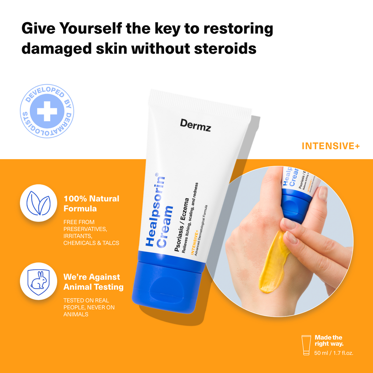 Healpsorin Cream for Psoriasis, Eczema and Dry Skin Symptoms 50ml